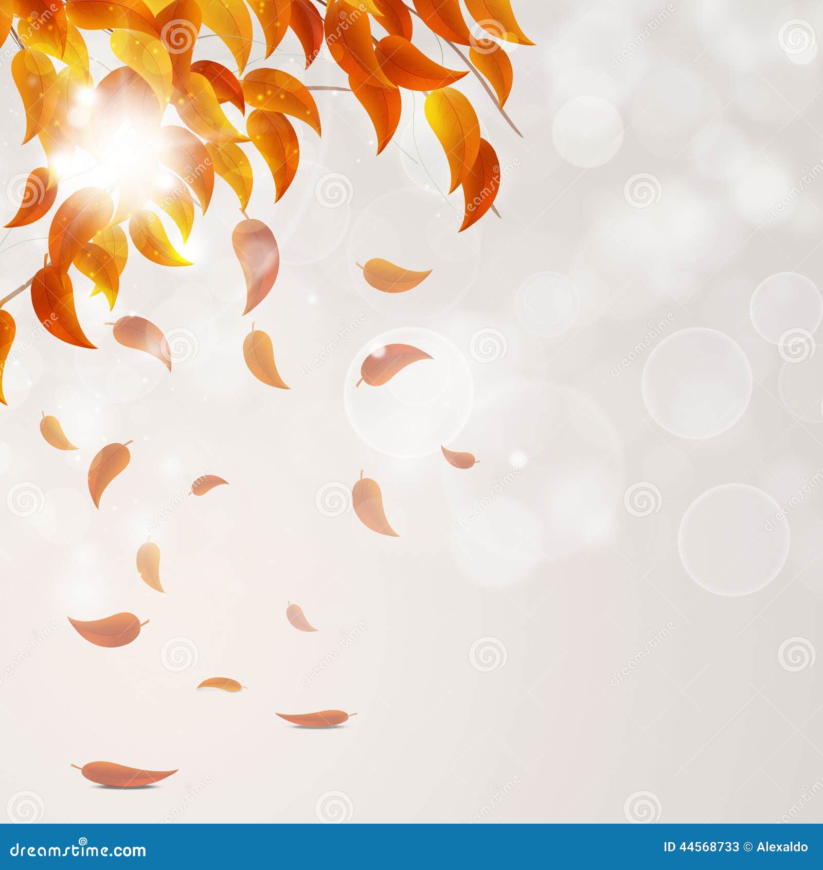 Yellow Leaves on White Background Stock Illustration - Illustration of ...