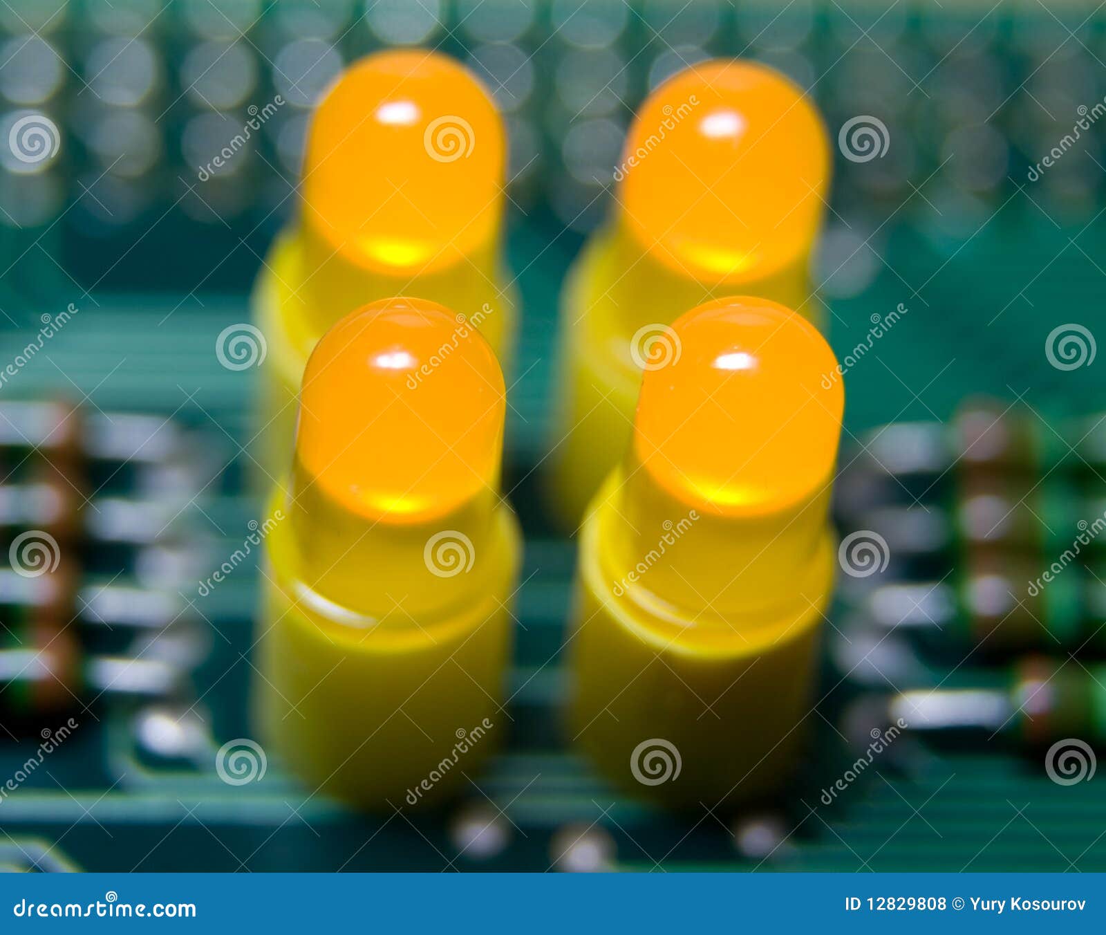 Yellow led stock photo. Image of capacitor, emitting - 12829808
