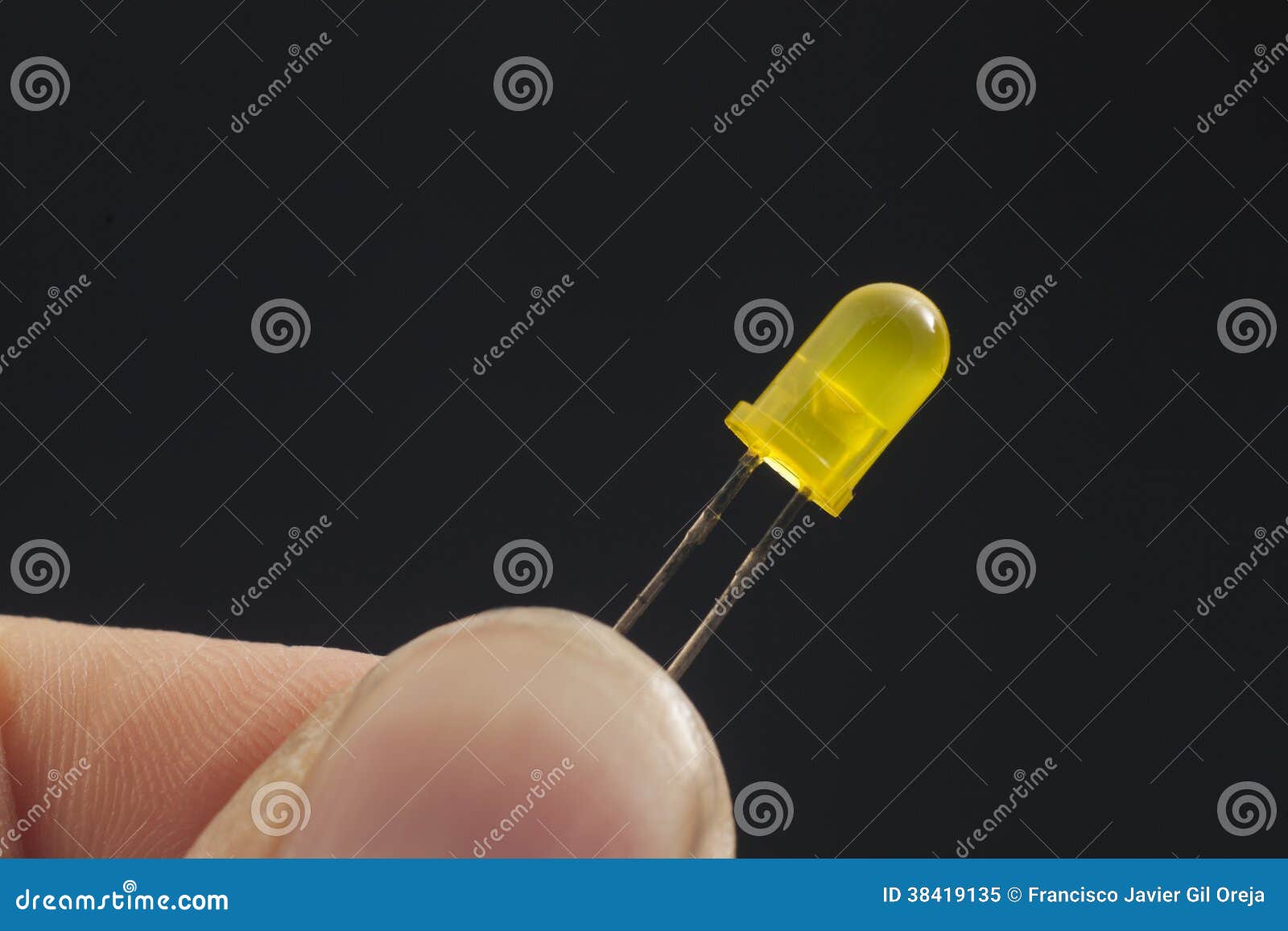 Yellow LED stock image. Image of diode, electronics, technical - 38419135