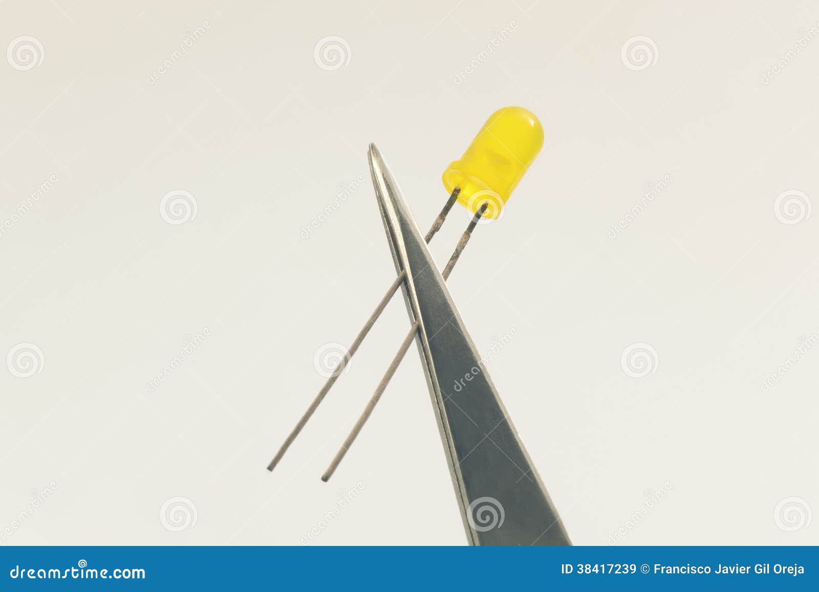 Yellow LED stock image. Image of isolated, white, component - 38417239