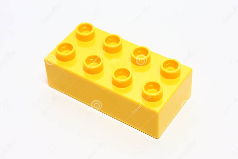 Yellow lego stock image. Image of isolation, building - 17854841