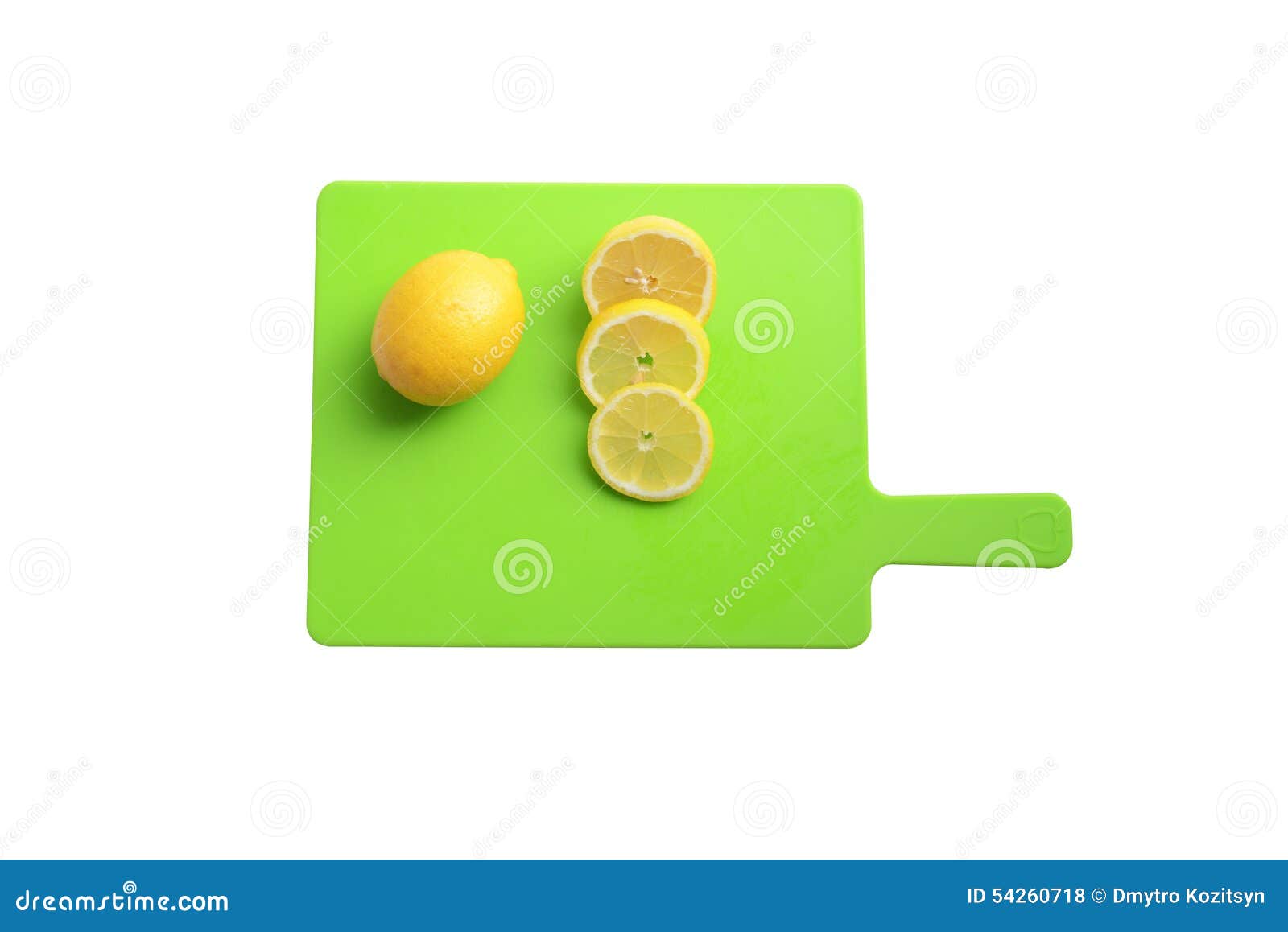 The Yellow Lemon on the Board Isolated White Stock Photo - Image of ...