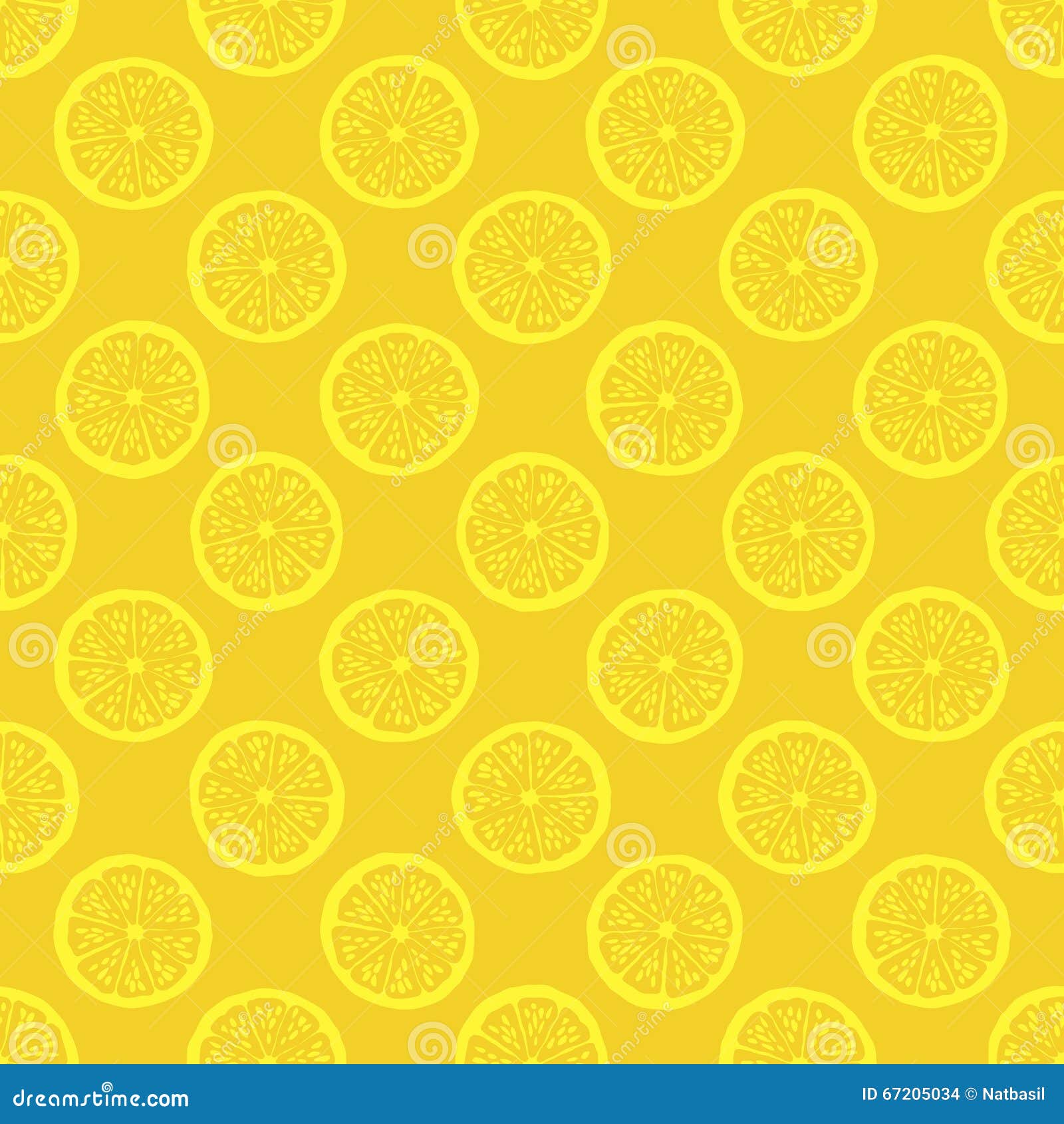 Yellow Lemon Slices Seamless Pattern Stock Vector - Illustration of ...