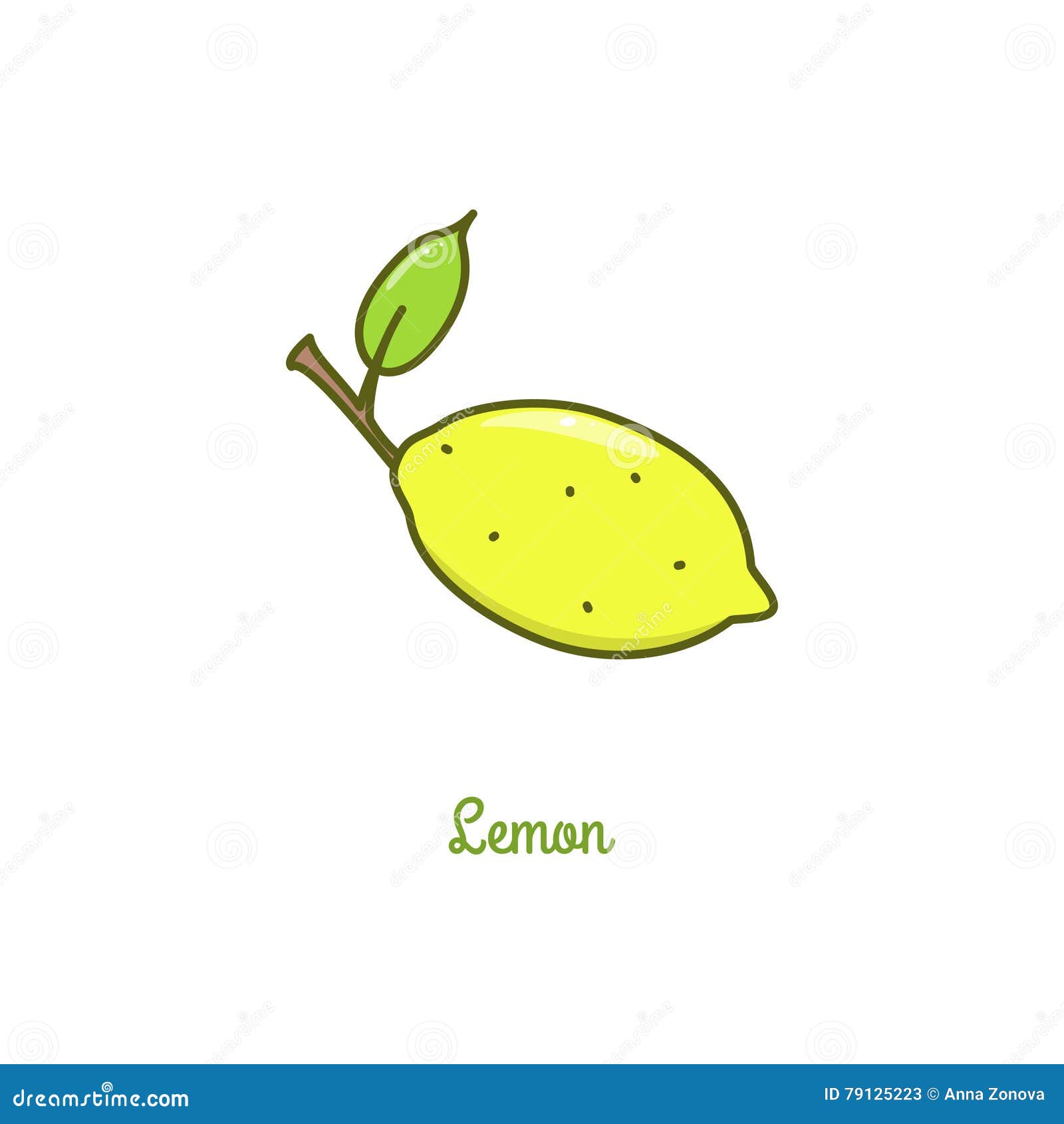 Yellow Lemon. Vector Illustration. Stock Vector - Illustration of ripe ...
