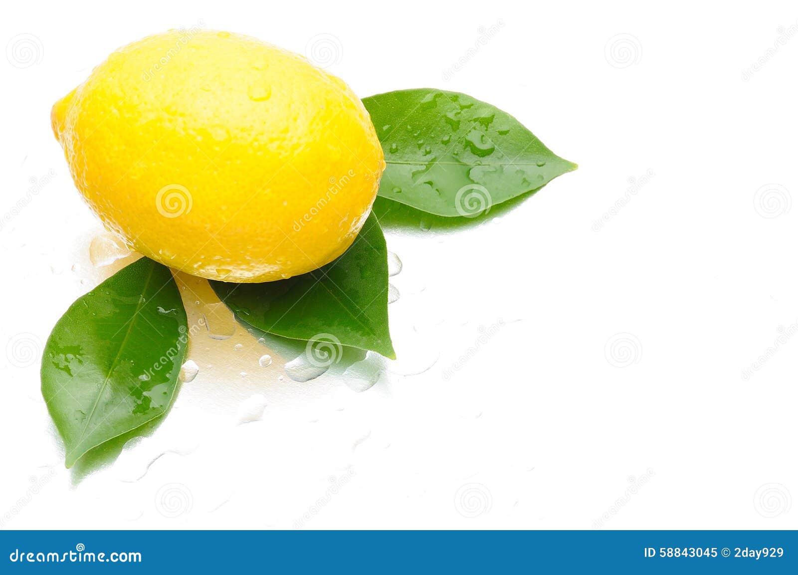 Yellow Lemon, Health Fruit, Object, Green Leaf, Drop Stock Image ...