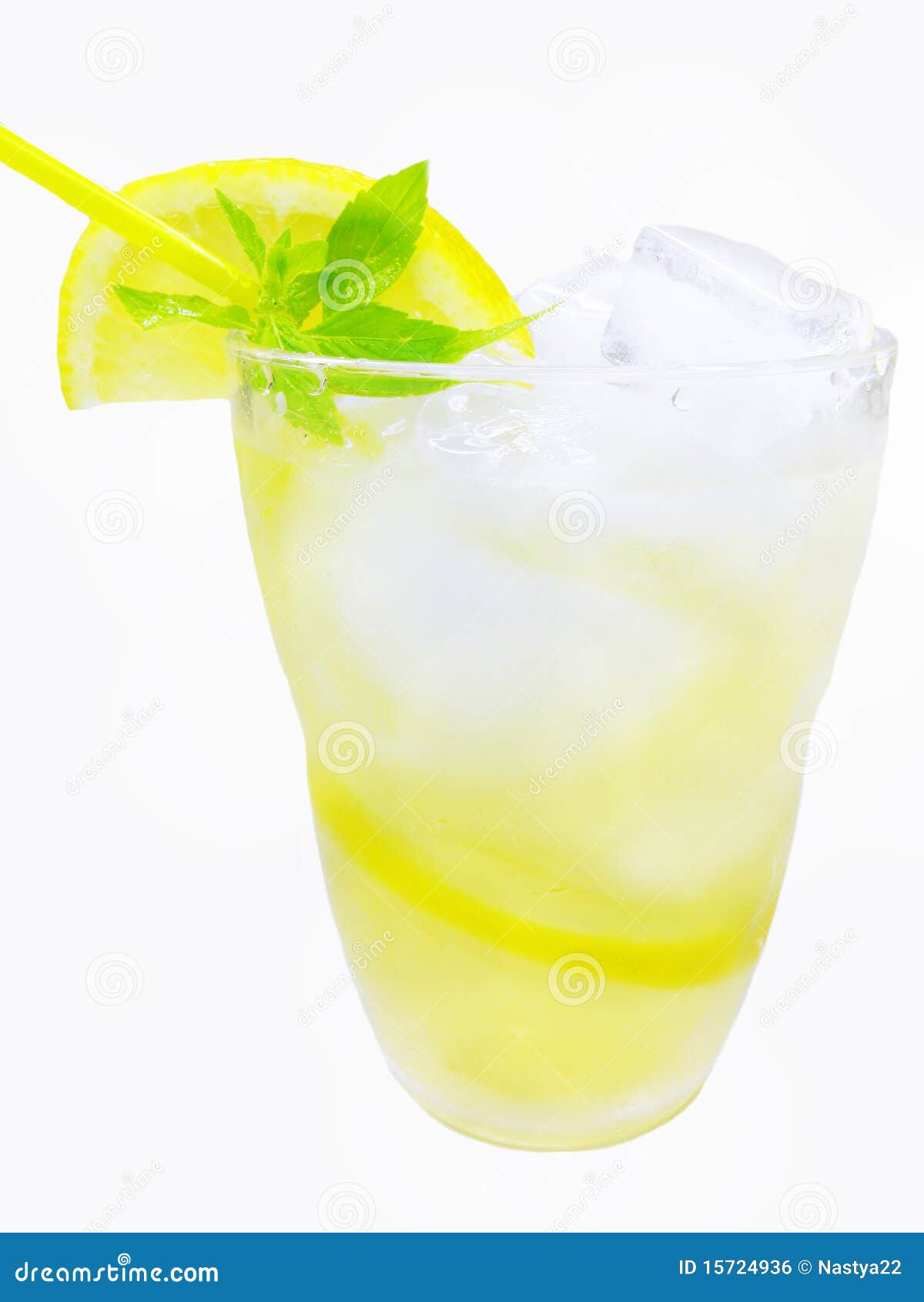 Yellow lemonade stock photo. Image of green, bubble, isolated - 15724936