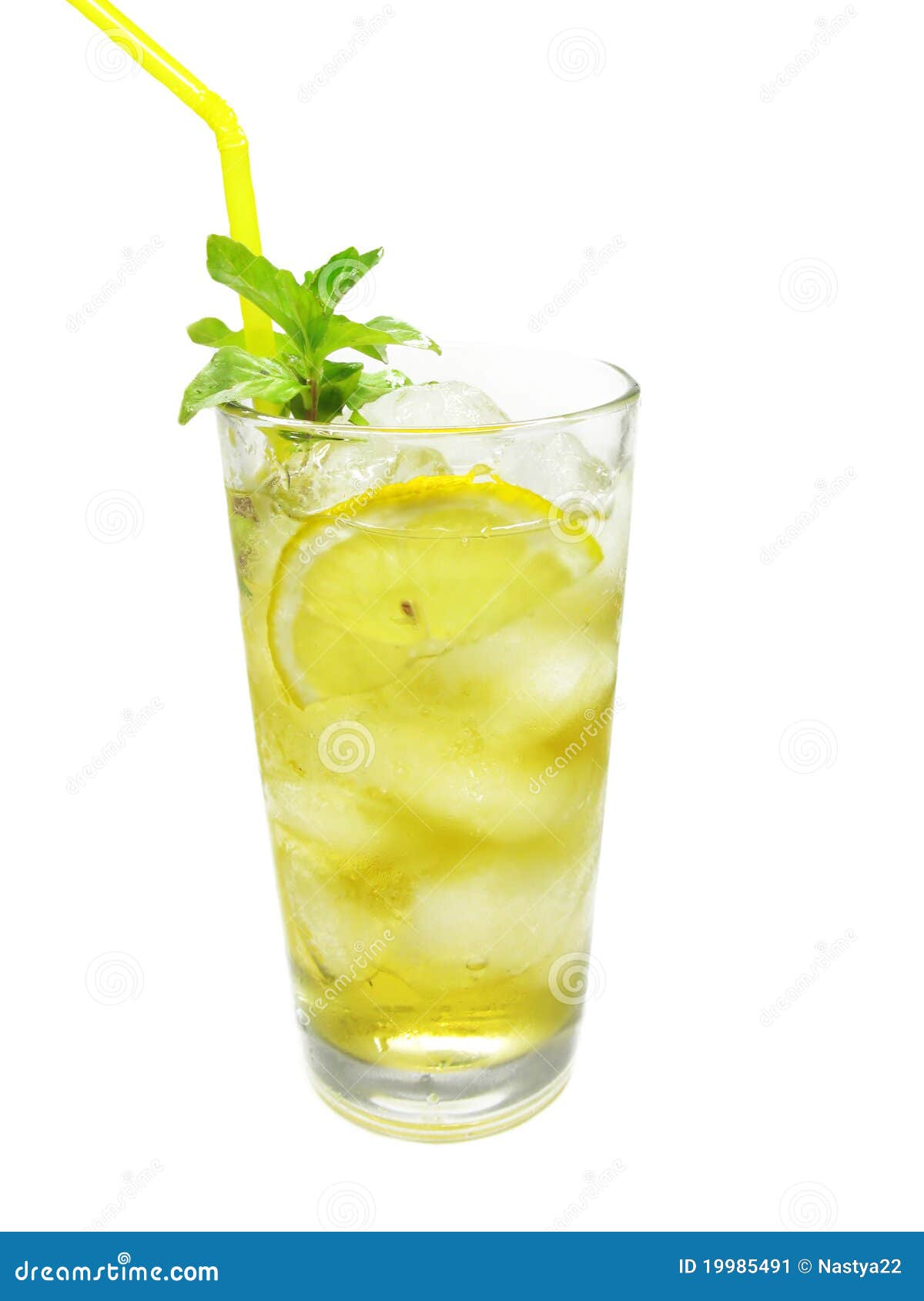 Yellow lemonade with ice stock image. Image of cool, lemonade - 19985491