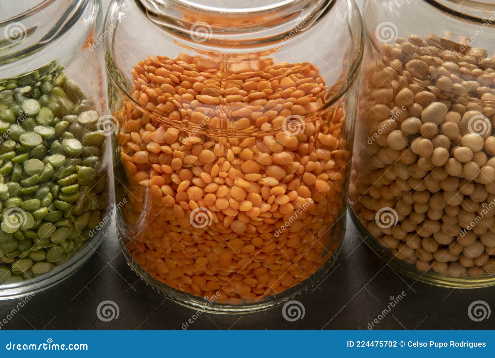 Yellow Lentil Inside a Glass Jar Stock Photo - Image of container ...