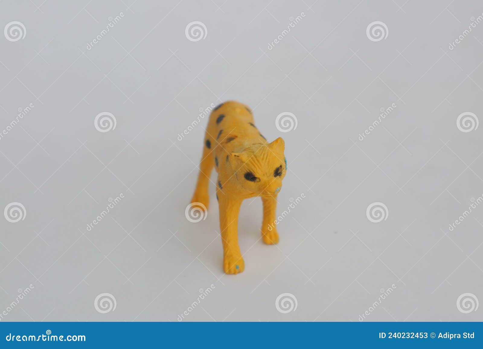 Yellow Leopard Shaped Toy Made of Plastic Stock Image - Image of ...