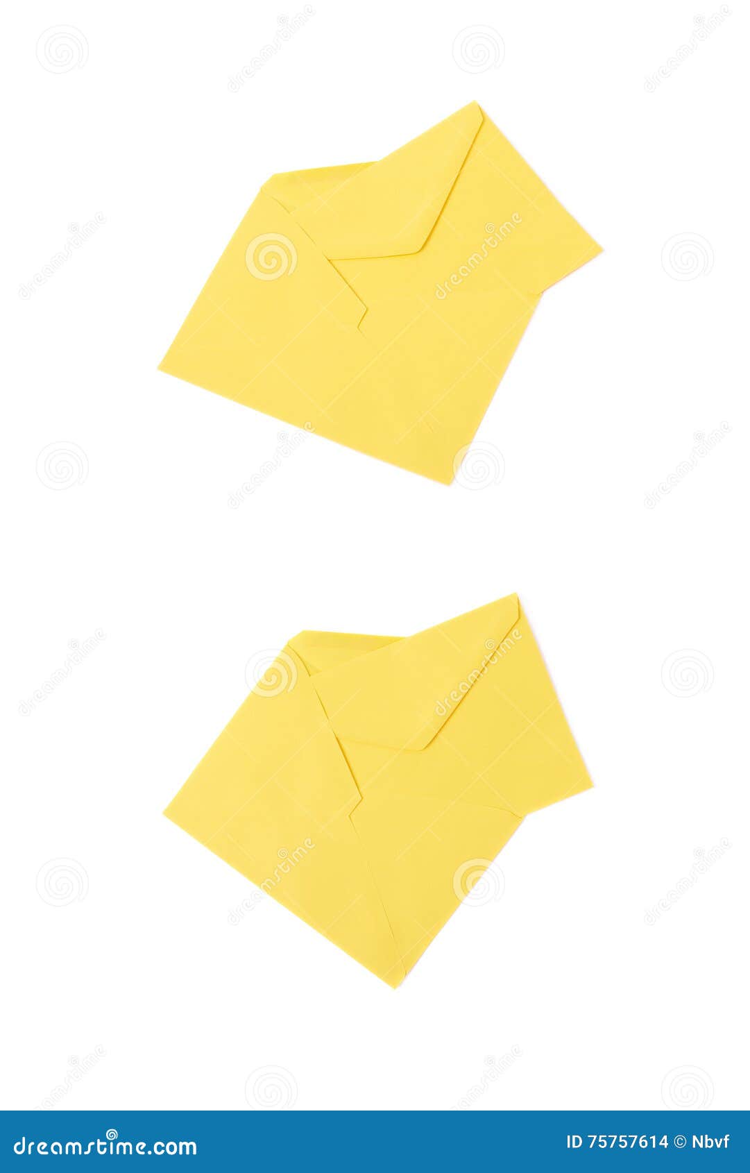 Yellow Letter Envelope Isolated Stock Photo - Image of contact, blank ...