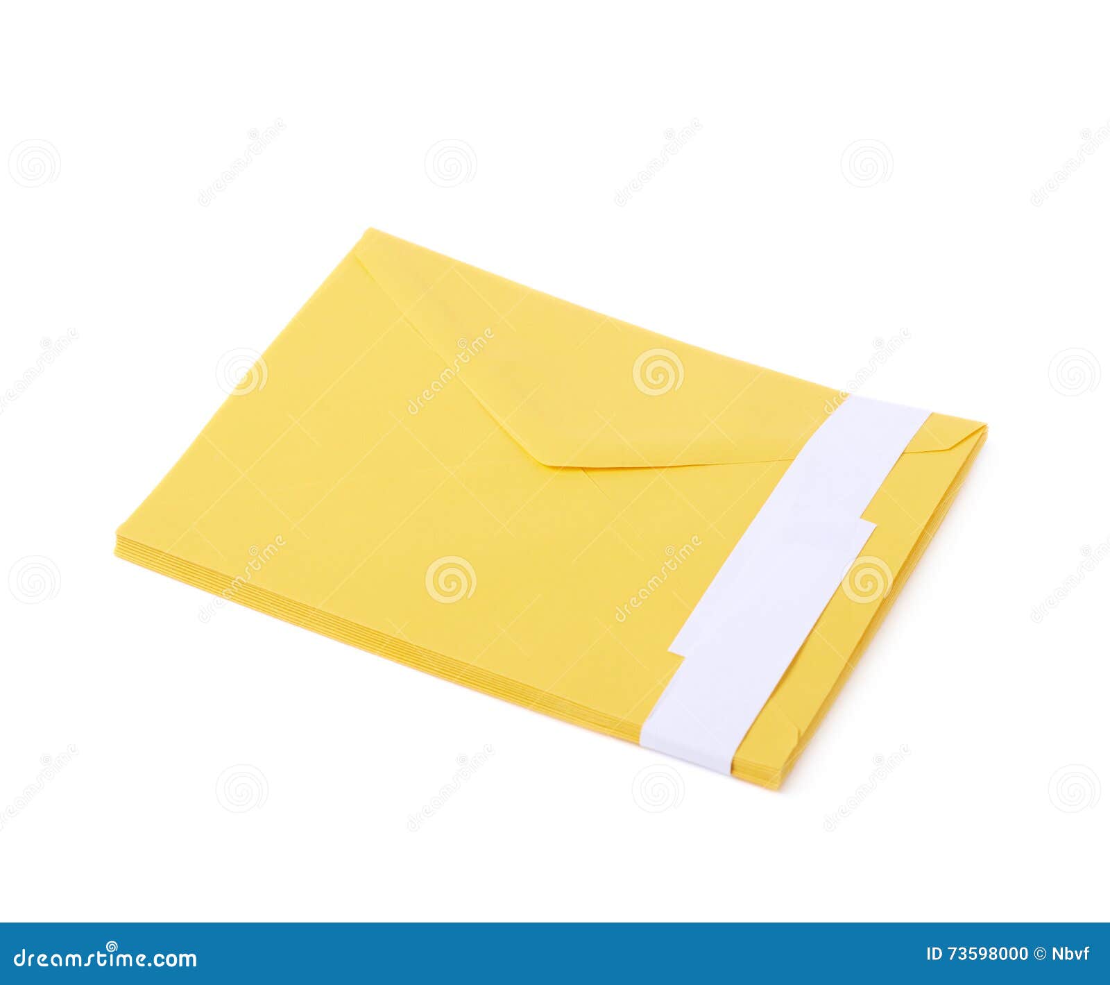 Yellow Letter Envelope Isolated Stock Photo - Image of office, post ...
