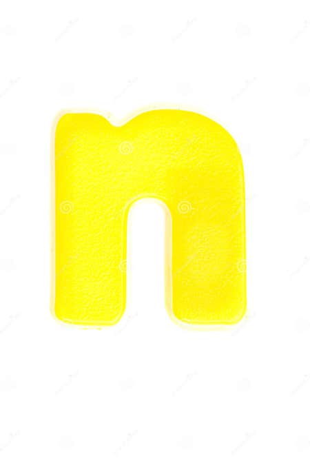 Yellow letter n stock image. Image of character, background - 6267427