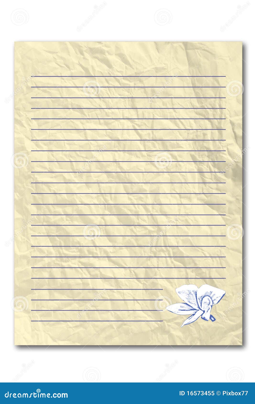 Yellow letter paper stock image. Image of office, color - 16573455