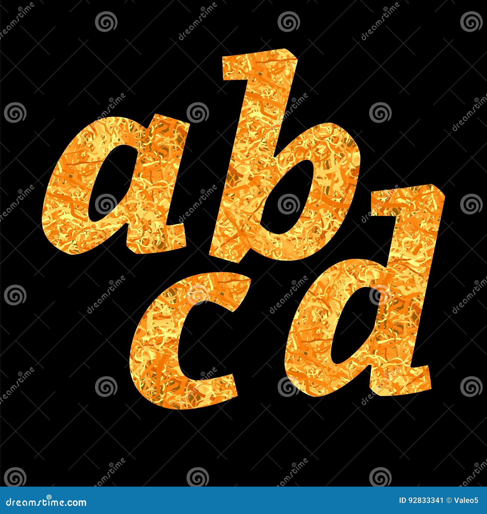 Yellow Letters of Alphabet stock vector. Illustration of template ...