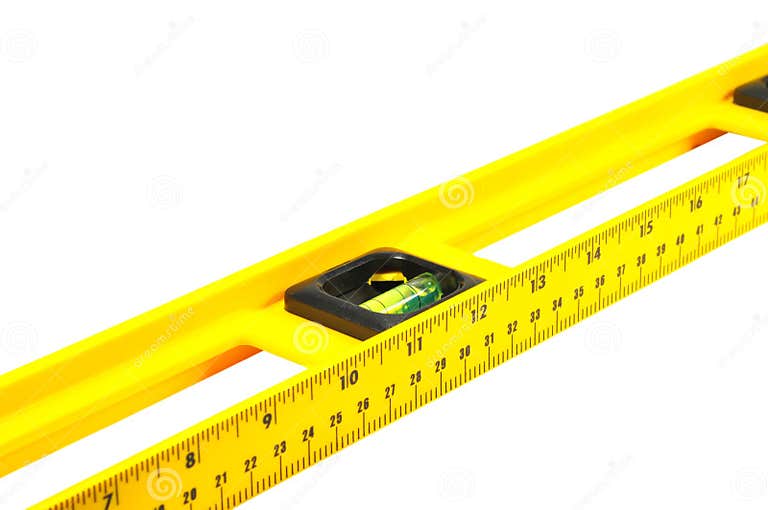 Yellow Level stock photo. Image of exact, bubble, parallel - 7383436