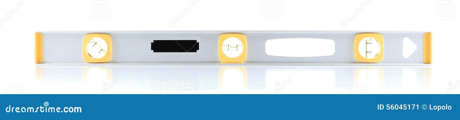 Yellow Level Tool Isolated on White Stock Image - Image of builder ...