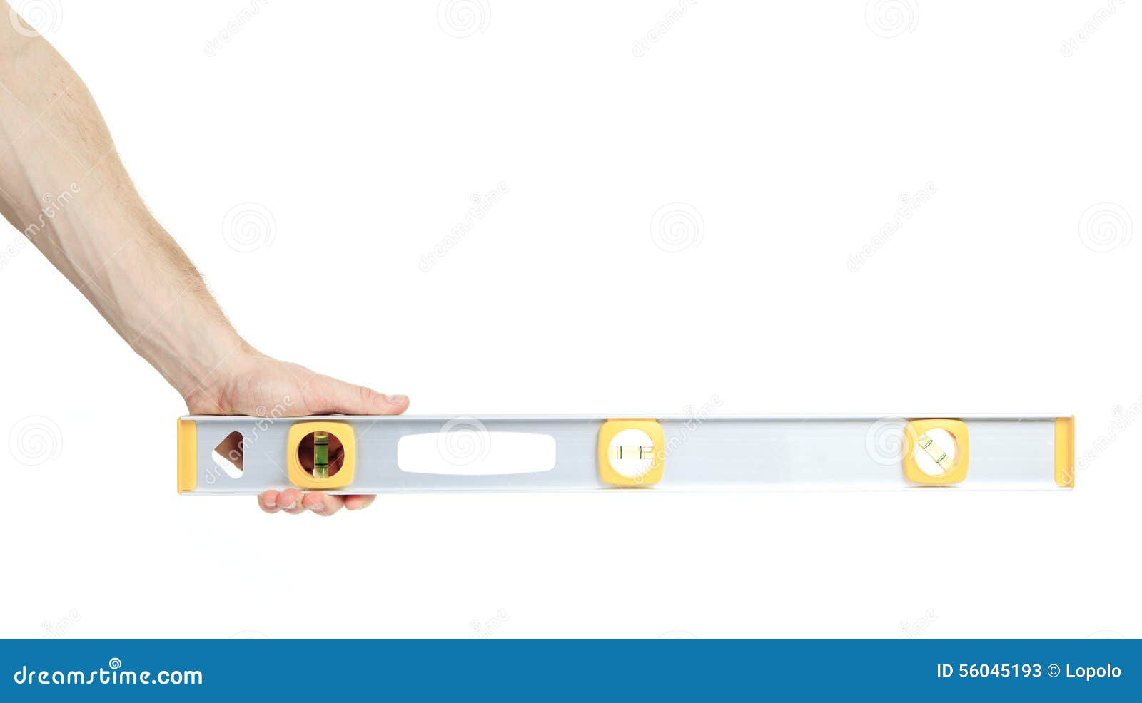 Yellow Level Tool Isolated on White Stock Image - Image of builder ...