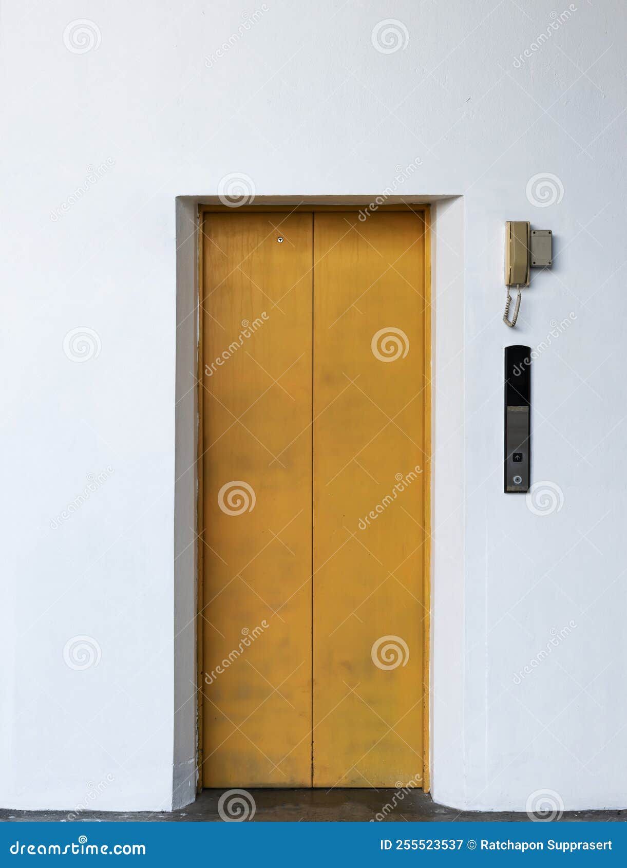 One Lift With Closed Metallic Doors Royalty-Free Stock Image ...