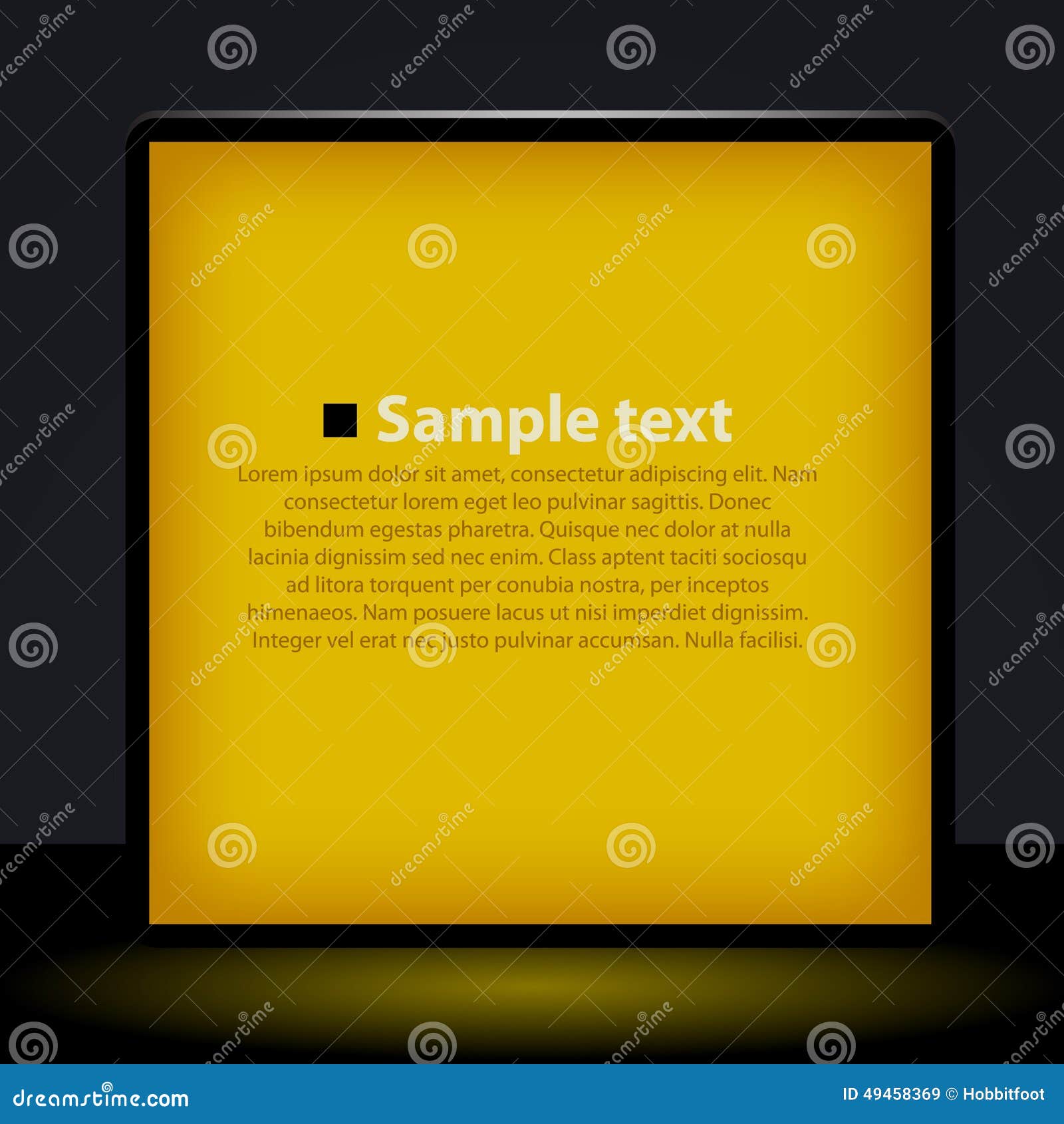 Yellow Light Box Illustration. Stock Vector - Illustration of ...