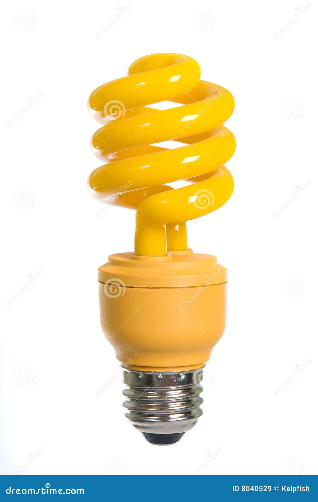 Yellow light bulb stock image. Image of device, twisted - 8040529