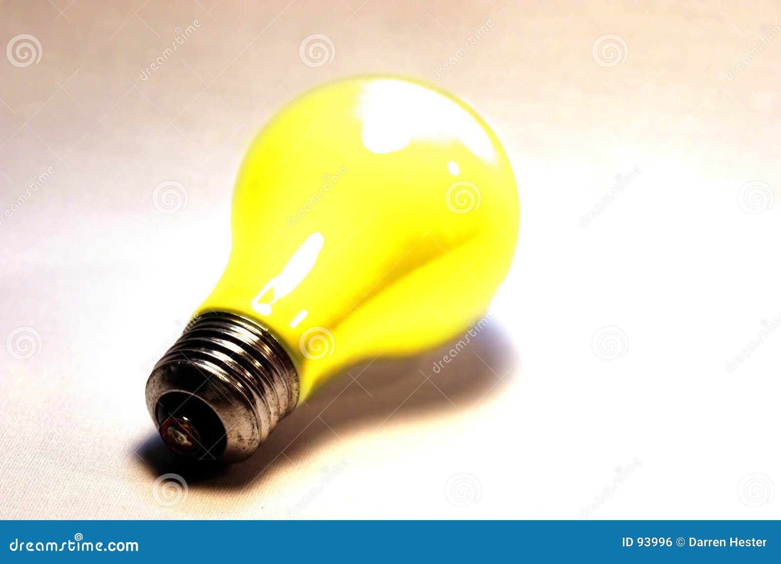 Yellow Light Bulb stock photo. Image of light, bulb, shape - 93996