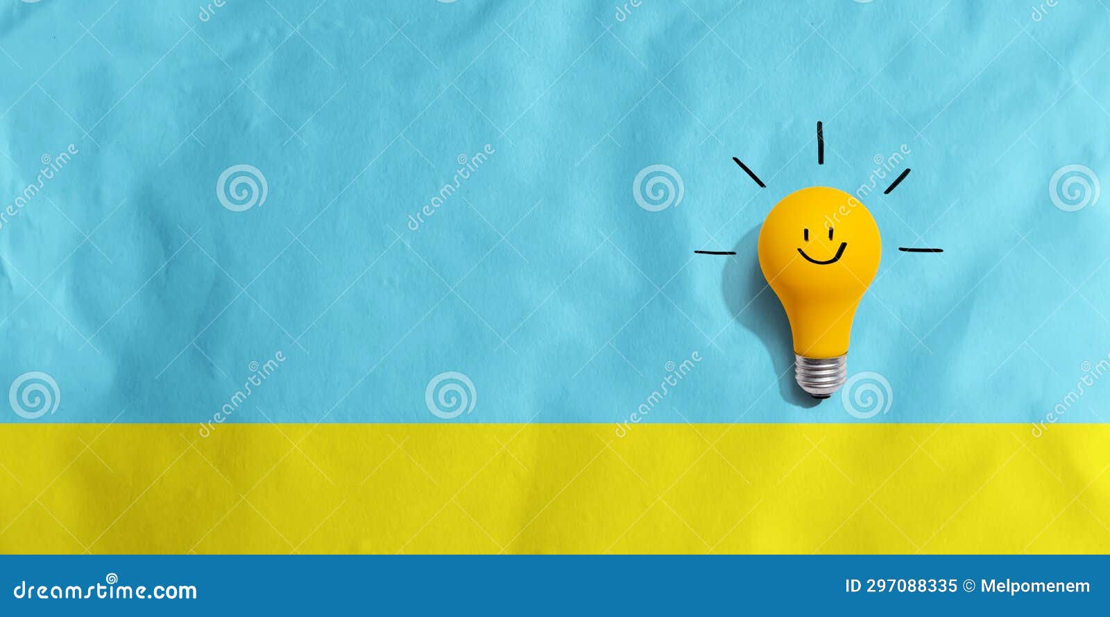 Yellow Light Bulb with Happy Face Stock Image - Image of positive, bulb ...