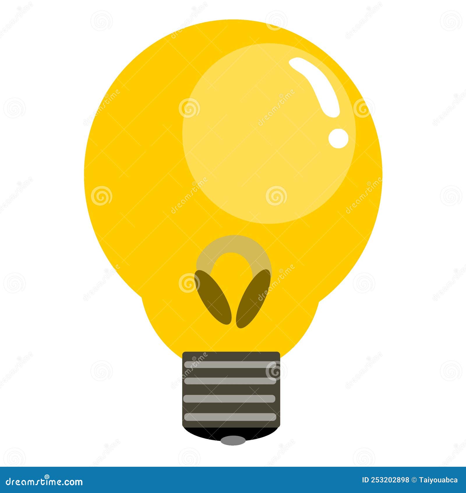 Yellow light bulb stock photo. Illustration of design - 253202898