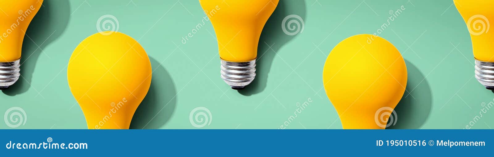 Yellow Light Bulb Pattern with Shadow Stock Illustration - Illustration ...