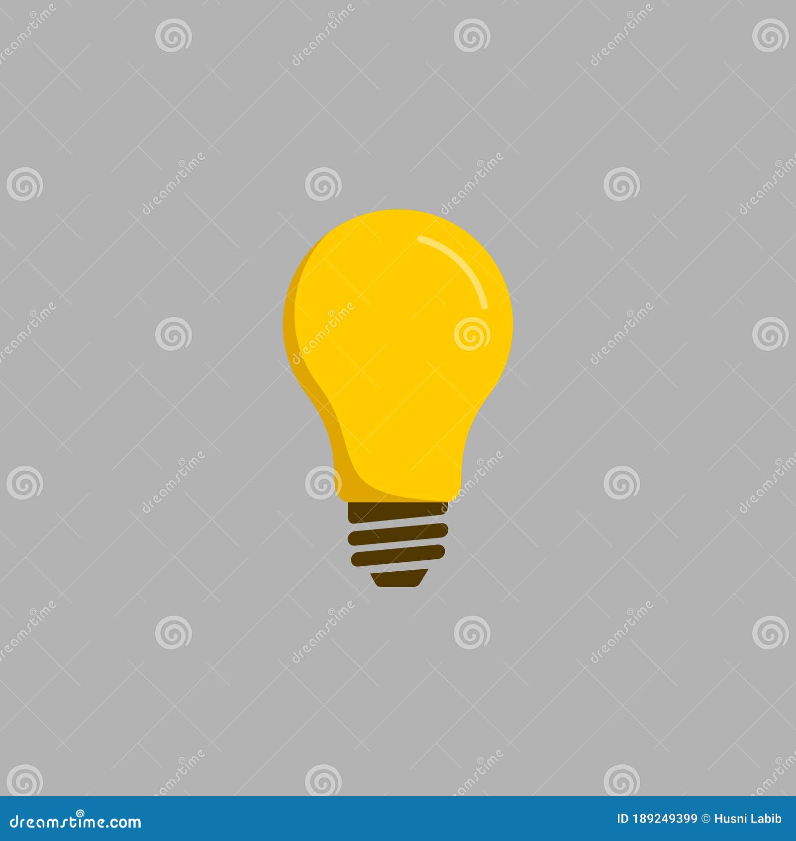 Yellow Light Bulb Vector Illustration Stock Vector - Illustration of ...