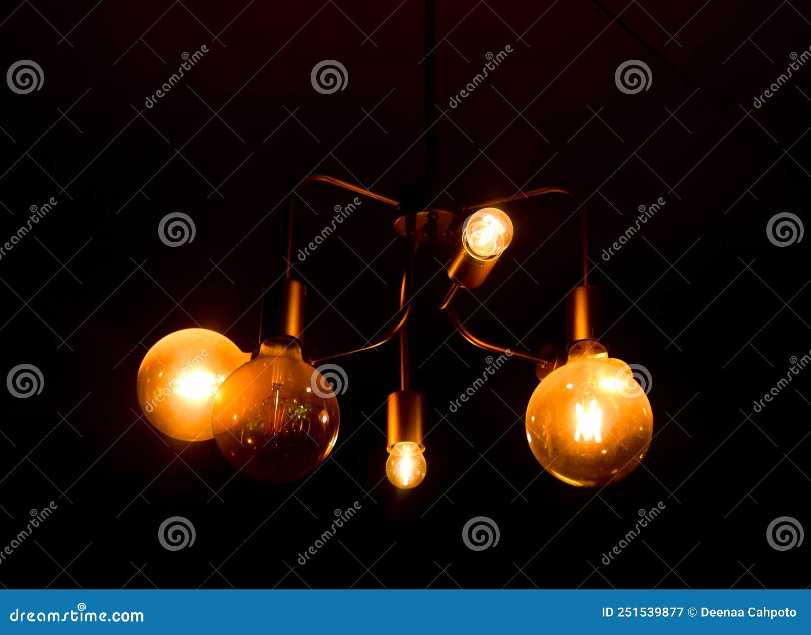 Yellow Light in the Dark Room Stock Image - Image of lamp, flame: 251539877
