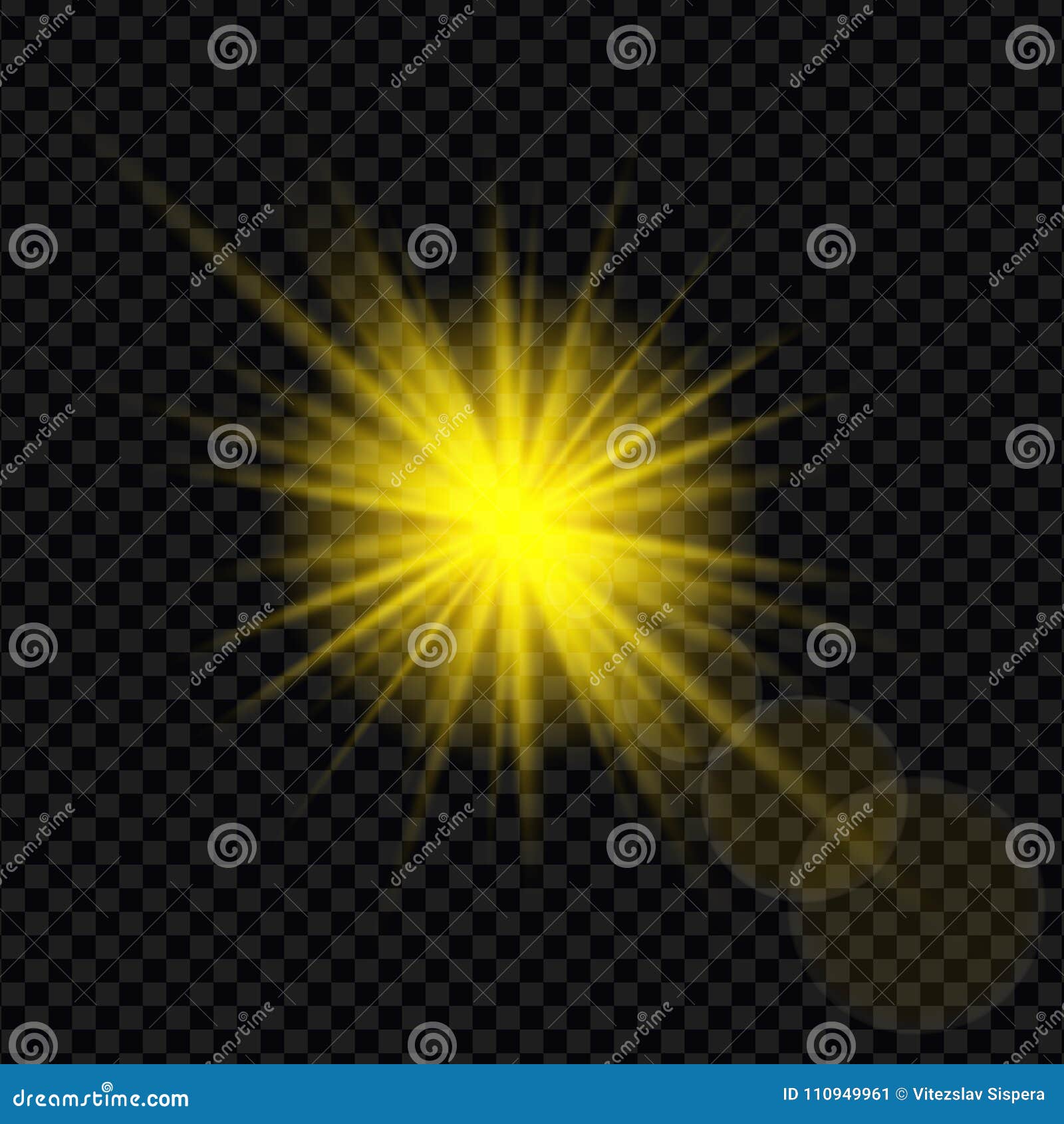 Yellow Light Effects - Isolated Vector, Transparent Background Stock ...
