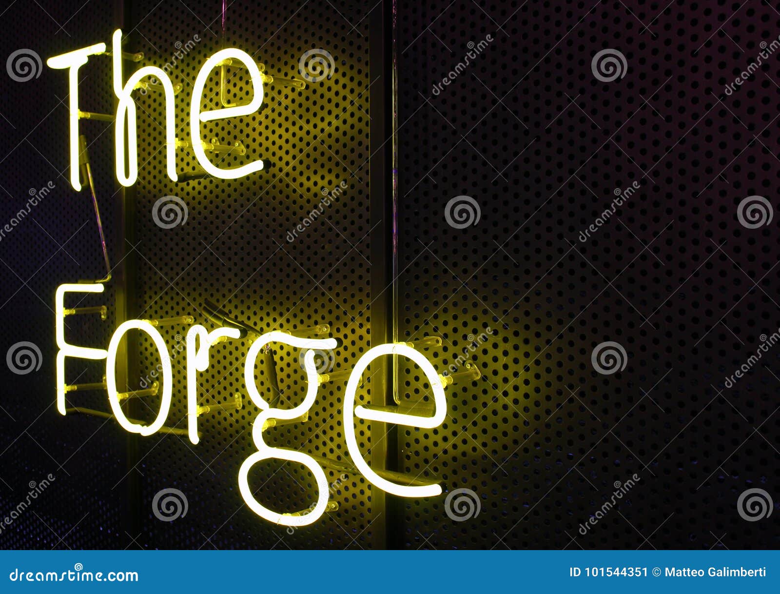 Yellow Light Neon Writing on Black Background Editorial Photo - Image ...