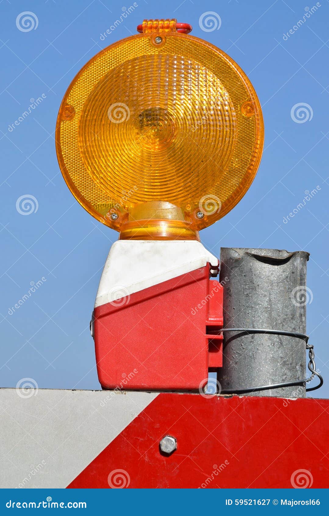 Yellow Light at the Road Crossing Stock Image - Image of sing, limit ...