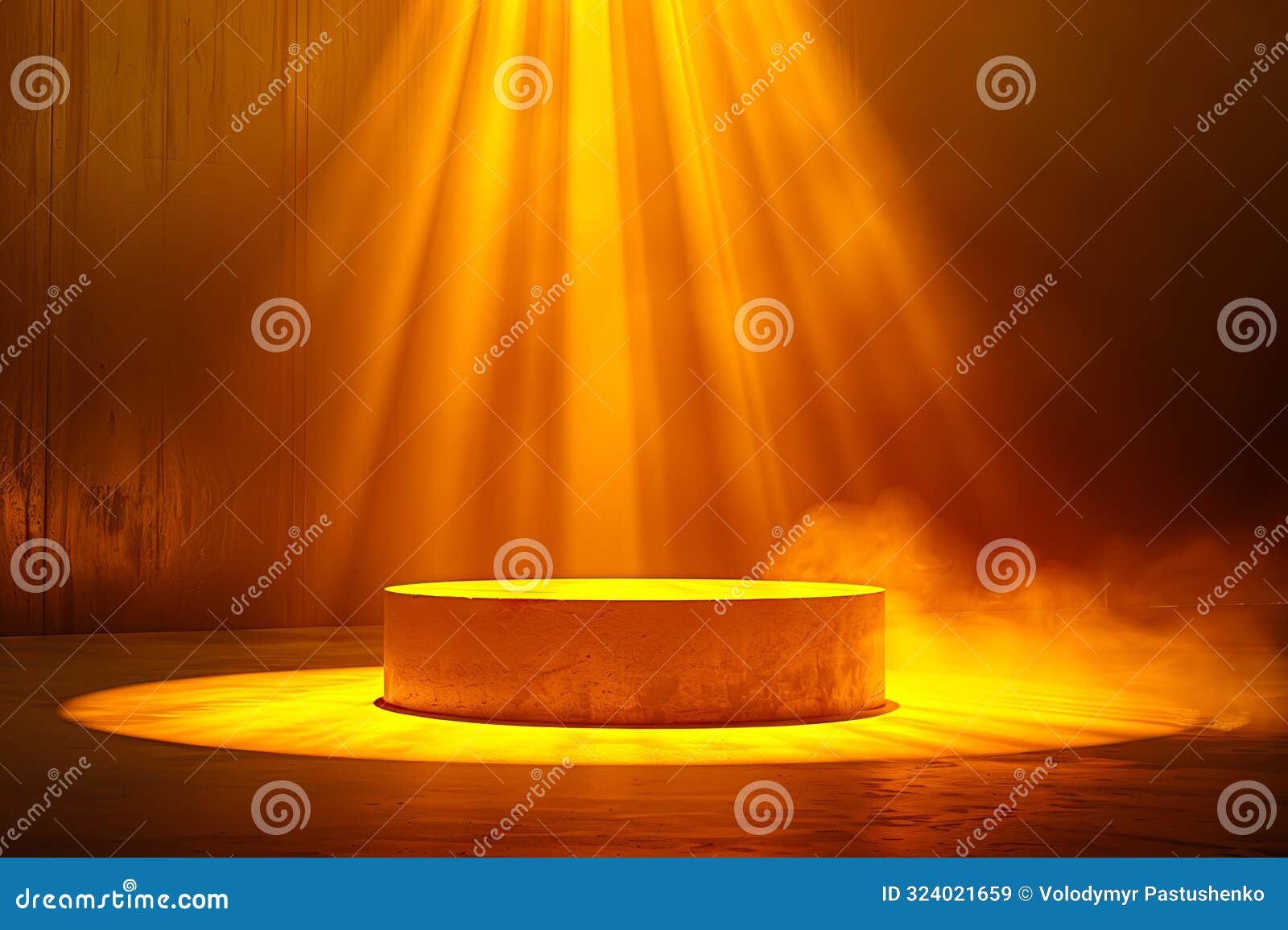 A Yellow Light Shining on a Round Object Stock Image - Image of object ...