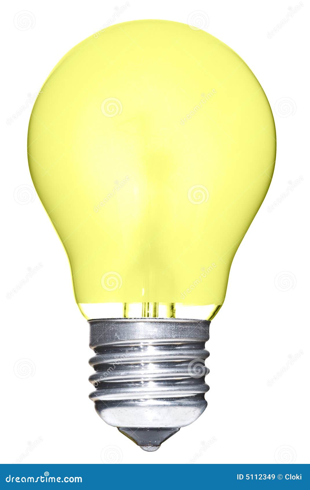 Yellow Lightbulb isolated stock image. Image of colors - 5112349