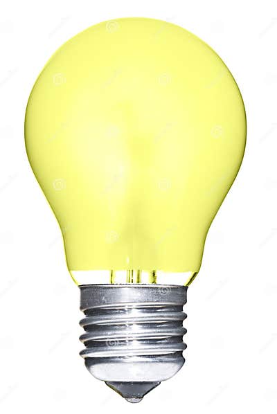 Yellow Lightbulb isolated stock image. Image of colors - 5112349