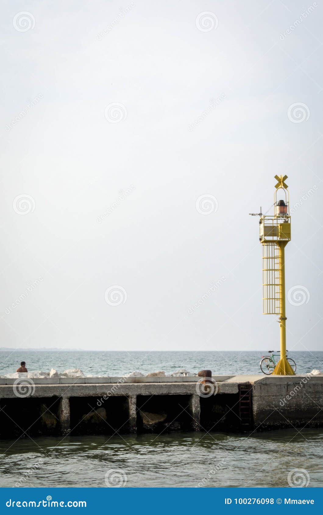 Yellow lighthouse stock photo. Image of waves, ocean - 100276098