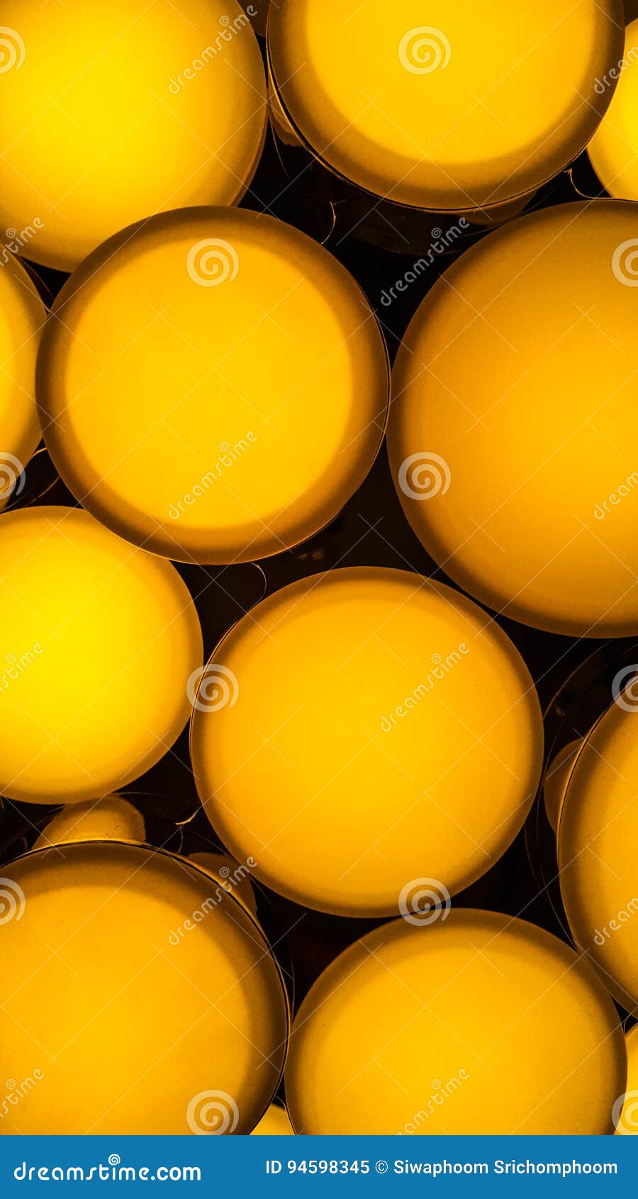 Yellow Lighting of Circle Lamp Stock Image - Image of beautiful, gold ...