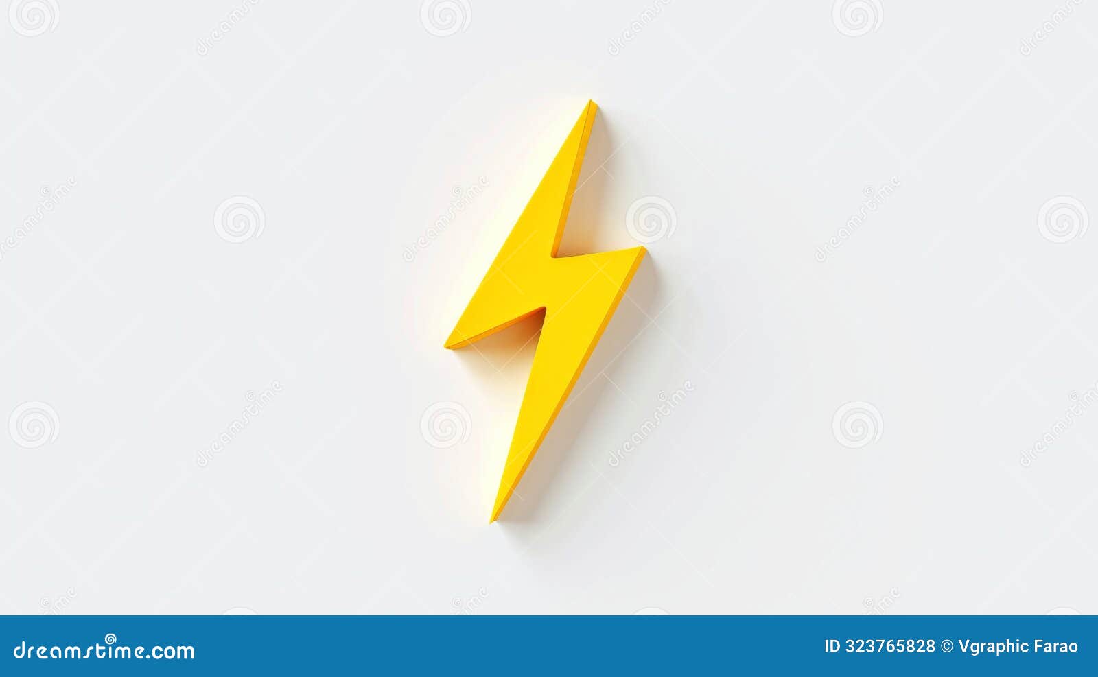 Yellow Lightning Bolt Icon on White Background Stock Illustration ...