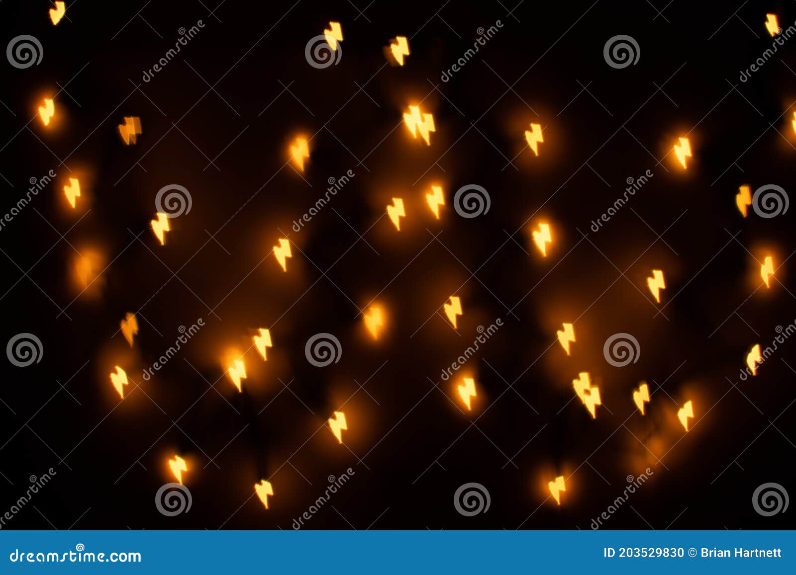 Yellow Lightning Bolt Shaped Bokeh Stock Photo - Image of glitter ...