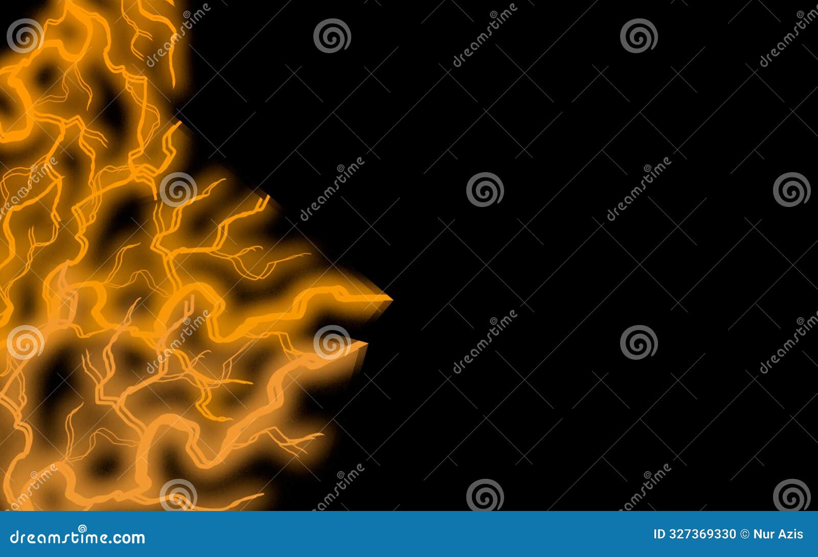 Yellow Lightning Flashes. Electric Lightning, Flashes of Light ...