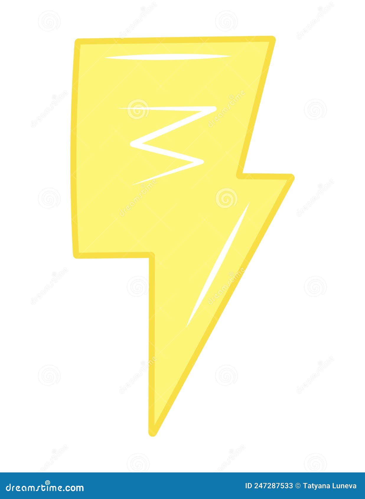Yellow Lightning Icon. Lightning Electricity Vector Logo. Flat Isolated ...