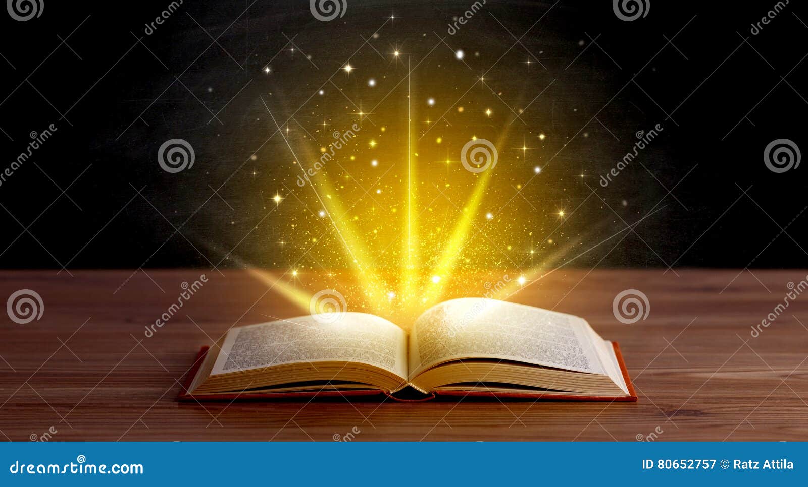 Yellow lights over book stock illustration. Illustration of light ...