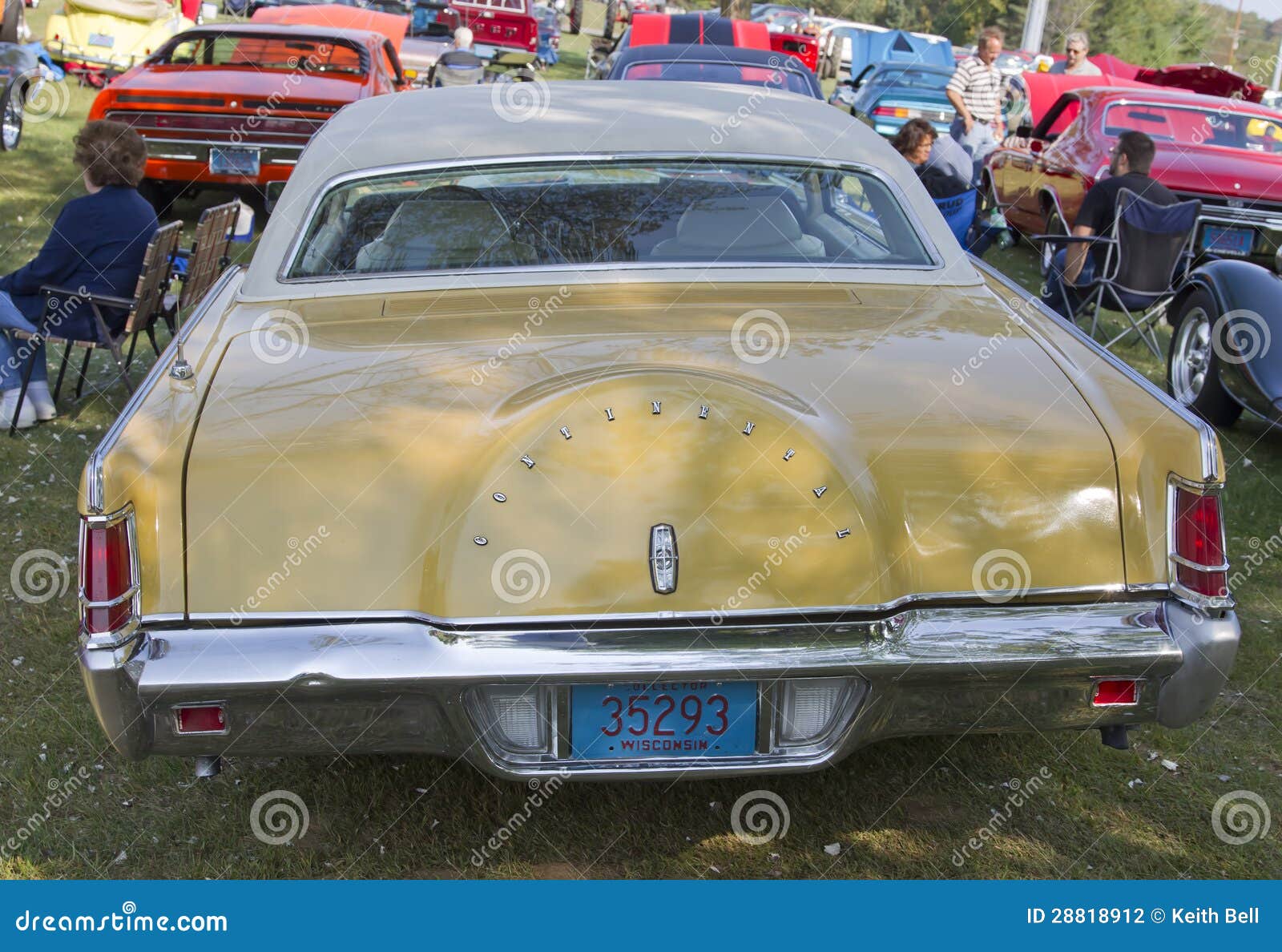 Yellow Lincoln Continental Rear View Editorial Photography - Image of ...