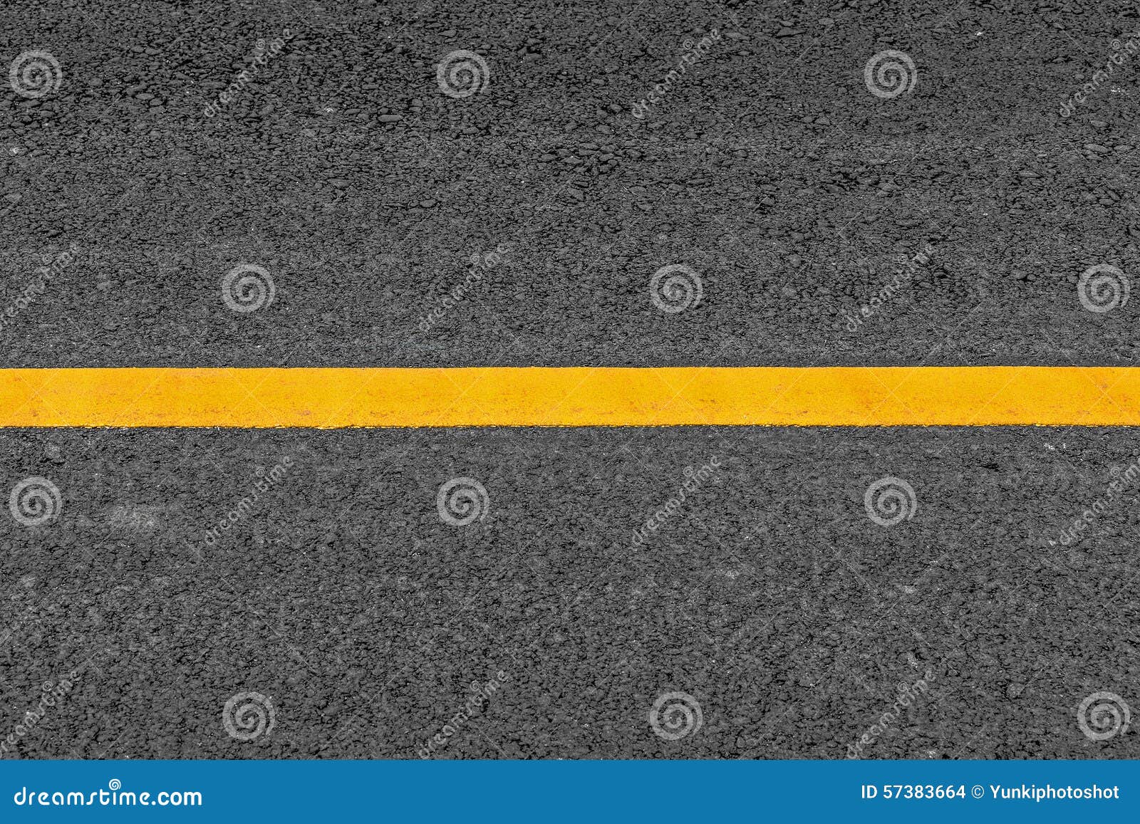 Yellow Line on Asphalt Texture Road Background with Grainy Stock Photo ...
