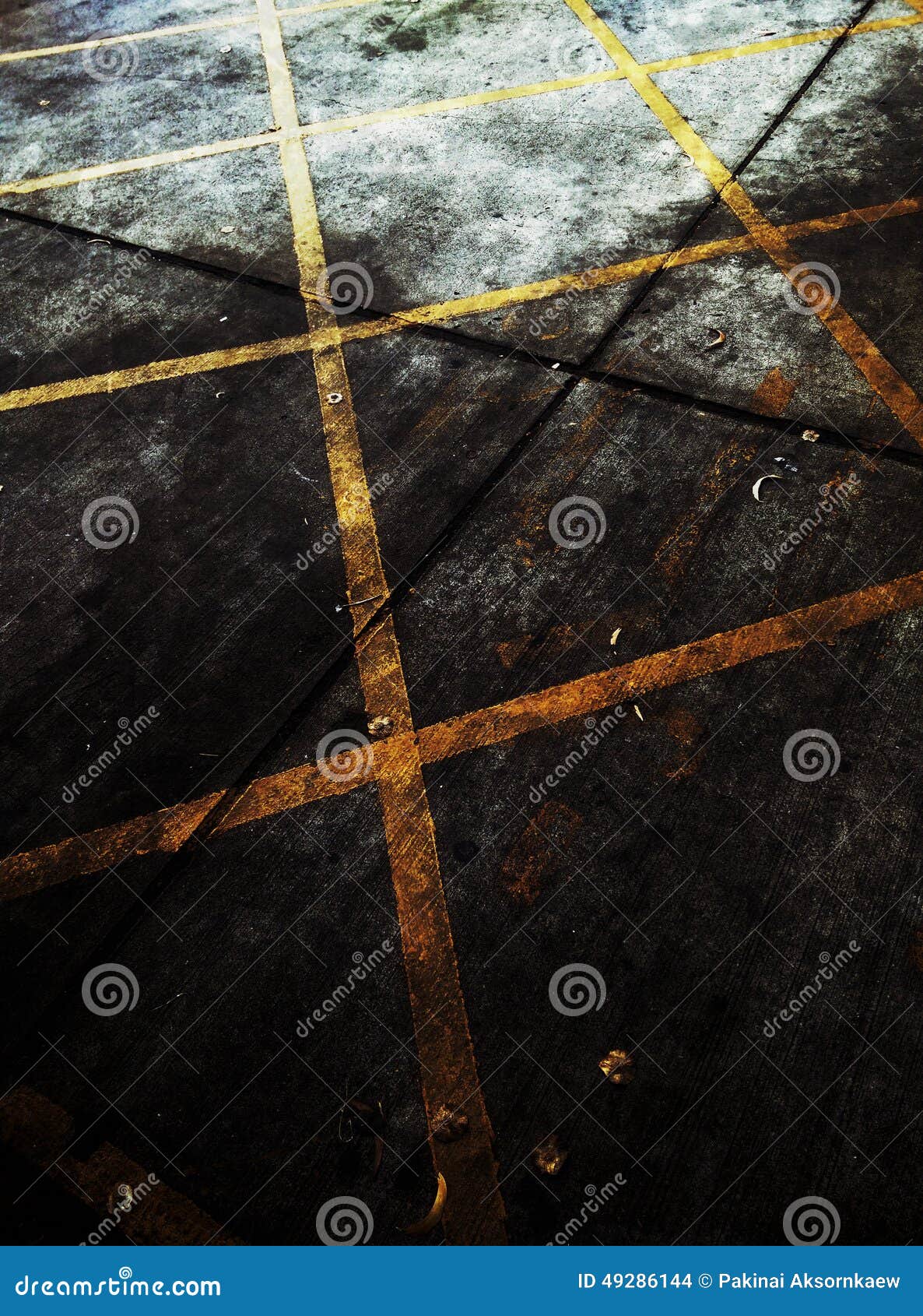 Yellow line on ground stock photo. Image of abstract - 49286144