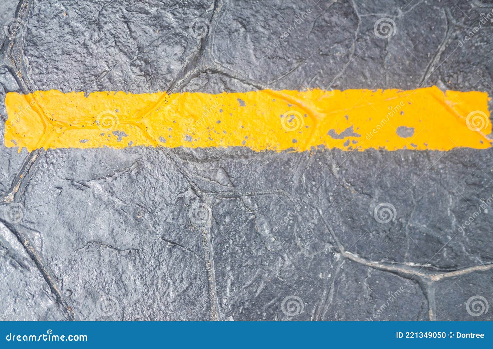 Yellow Line Painting on the Ground Stock Photo - Image of freedom, city ...