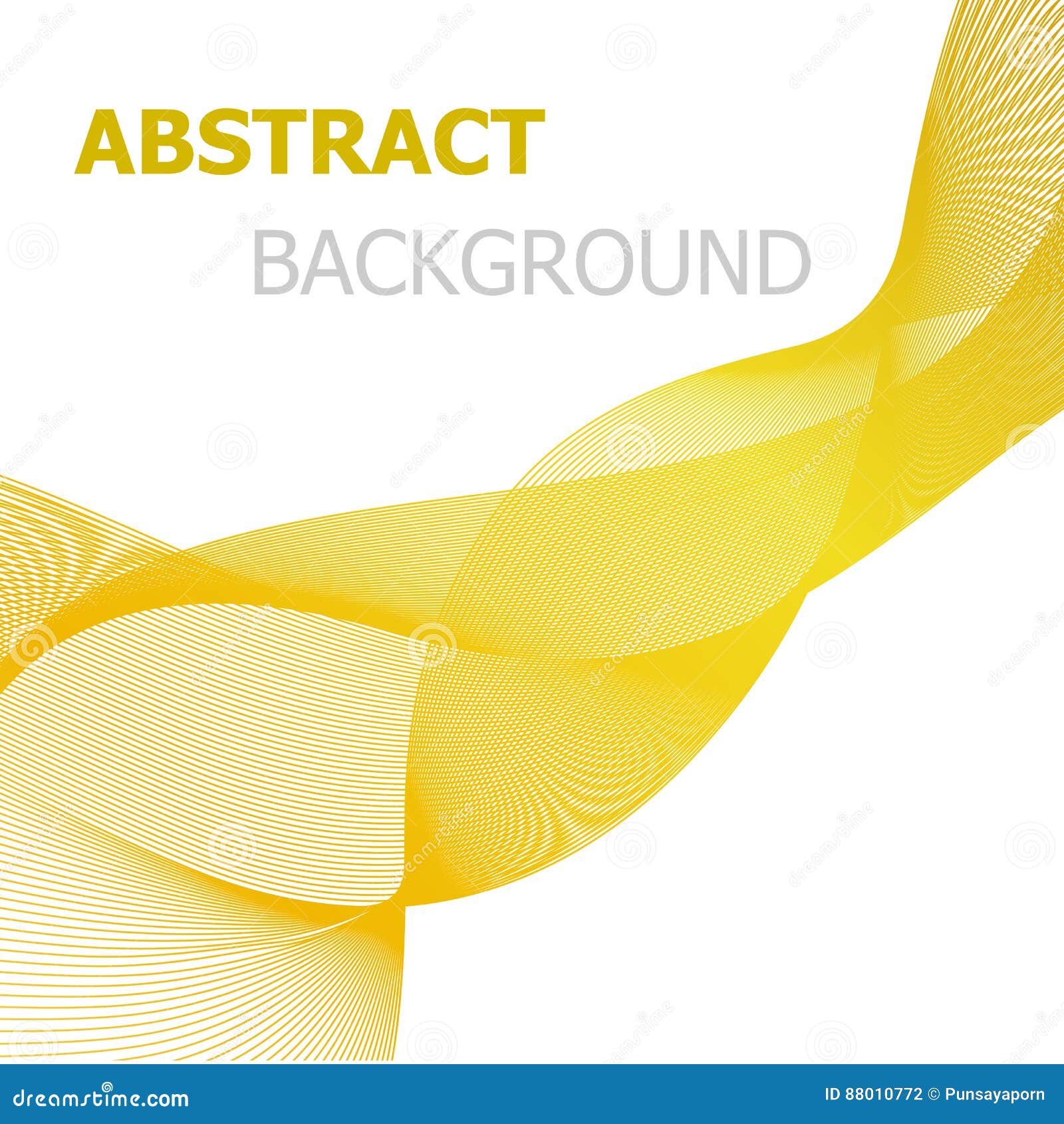 Yellow Line Wave Abstract Background Stock Vector - Illustration of ...