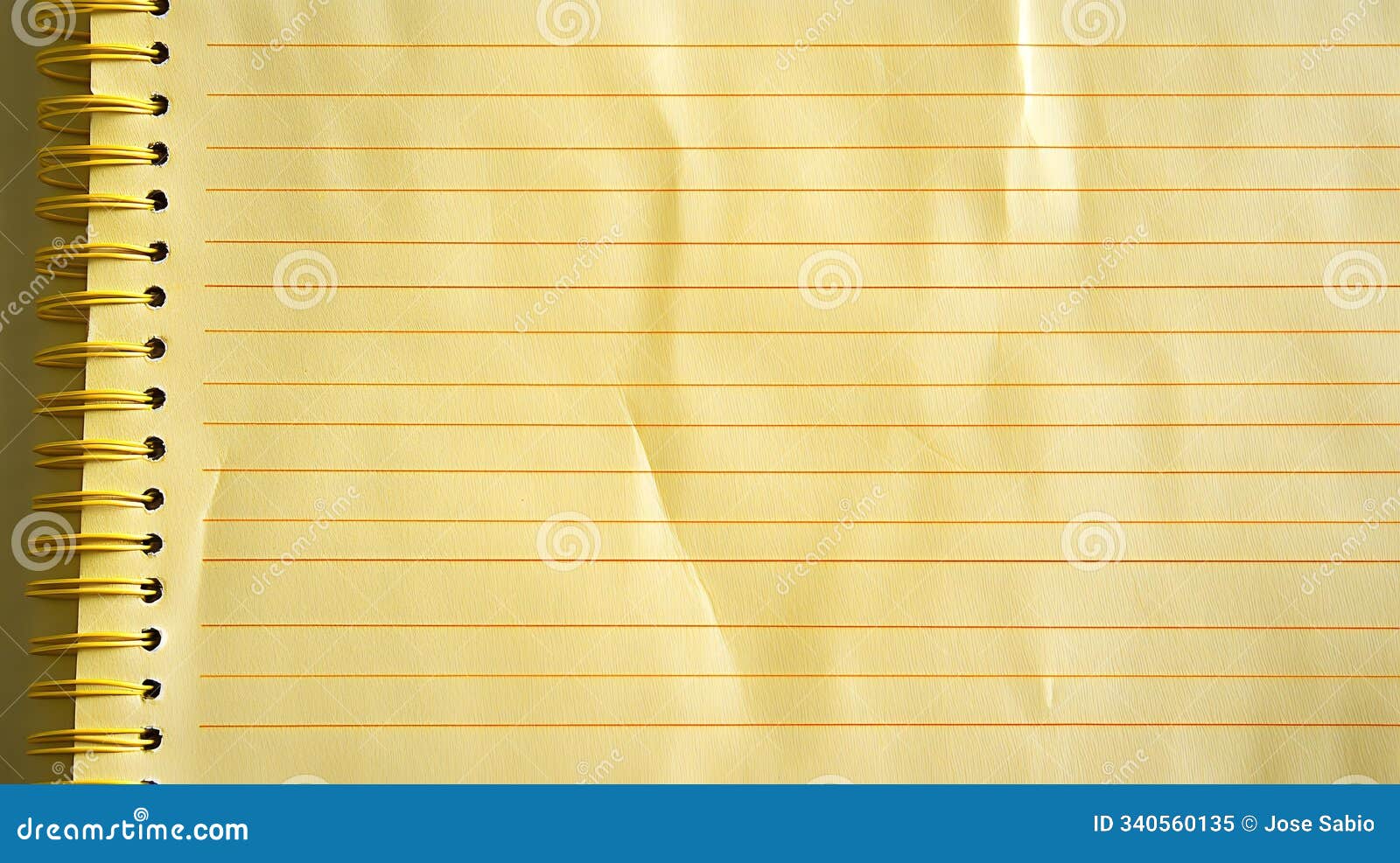 Yellow Lined Notebook Paper Stock Illustration - Illustration of ...