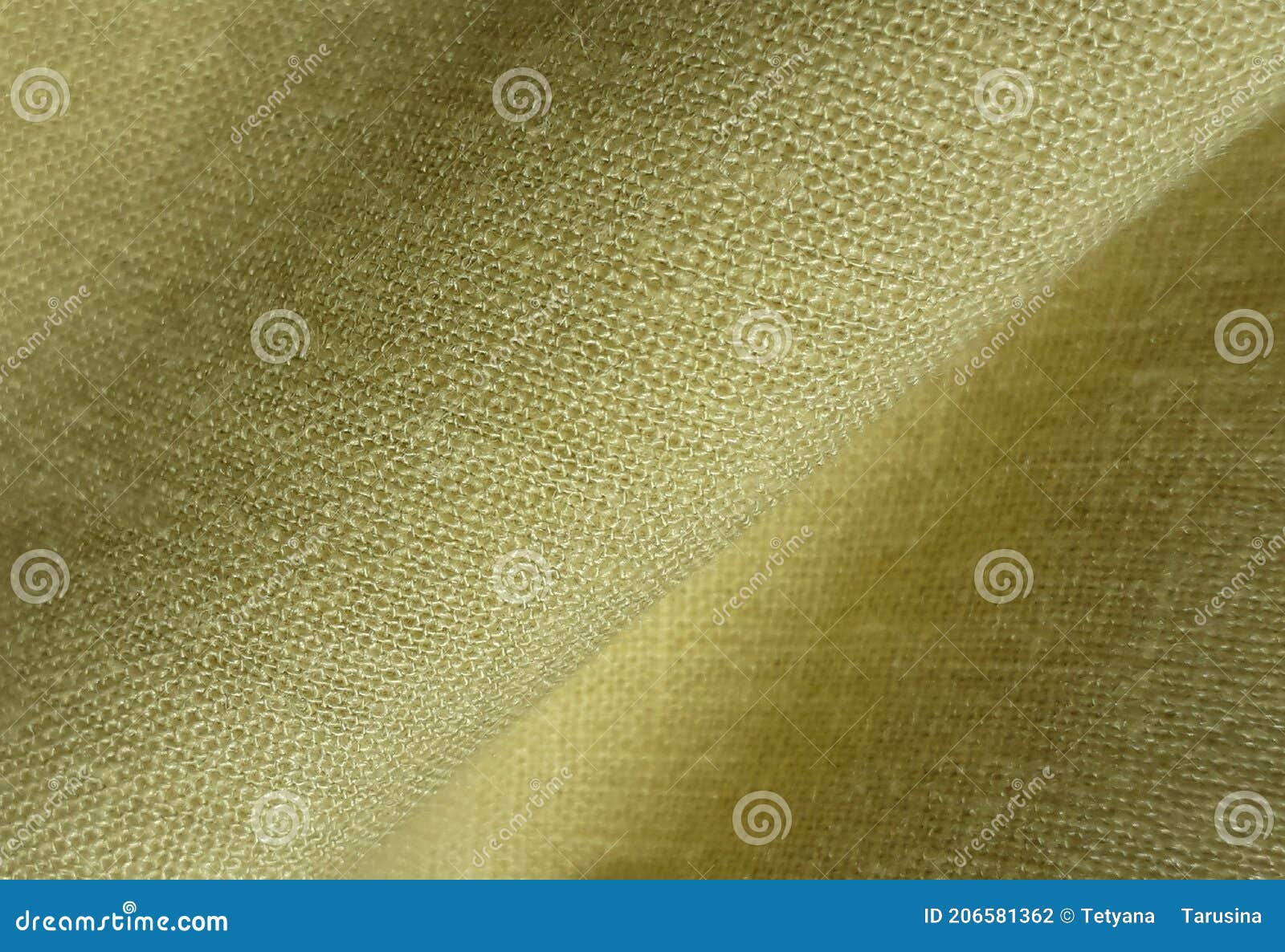 Yellow linen fabric. stock photo. Image of textile, style - 206581362